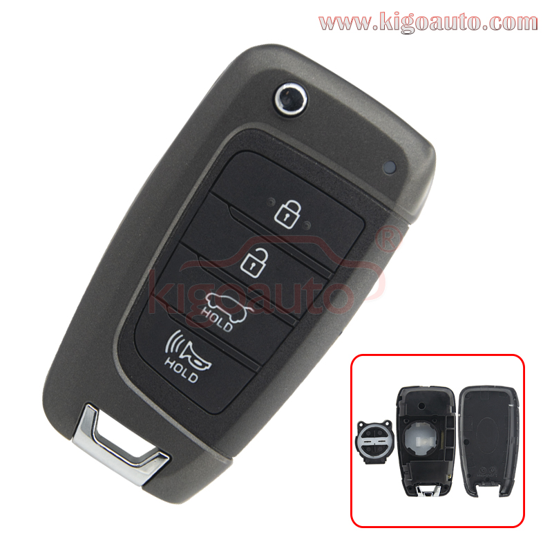 FCC TQ8-RKE-4F40 Smart key shell 4 button for 2019-2021 Hyundai Sonata