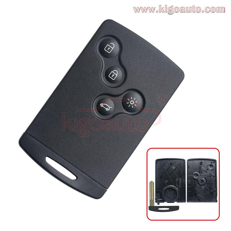 P/N 285970037R Smart Card Key Shell Case 4 button for Renault Koleos