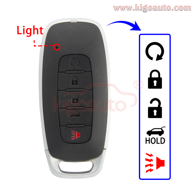 S180146127 PN: 285E3-7LA7A Smart Key 5-Button 433MHz 4A Chip For 2022 ...
