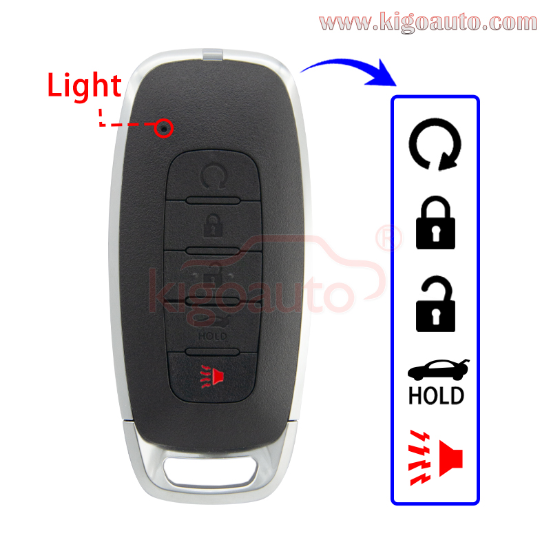S180146127 PN: 285E3-7LA7A Smart Key 5-Button 433MHz 4A Chip For 2022 ...