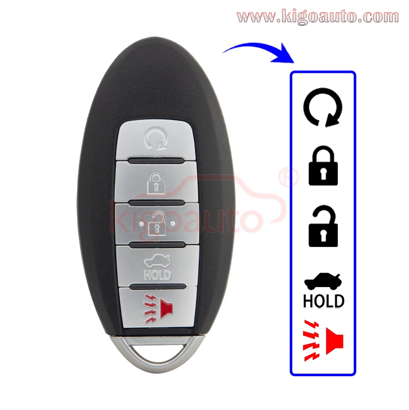 S180144210 FCC ID KR5S180144014 5 Button FSK 433MHz Smart Key PCF7945M ...