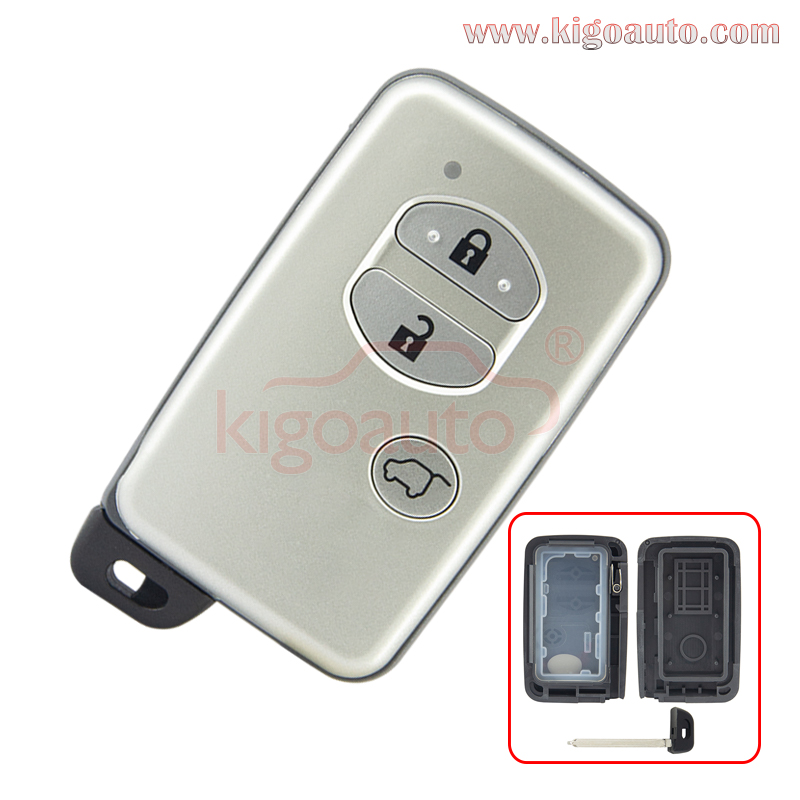 PN 89904-60A91 Smart key shell 3 button Hatch for 2008-2014 Toyota Land ...