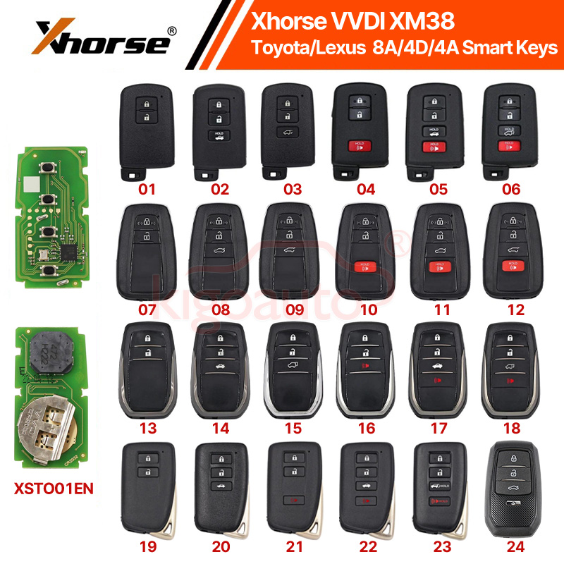 XSTO01EN Xhorse VVDI XM38 Series 8A/4D/4A Chip Smart Keys Universal ...