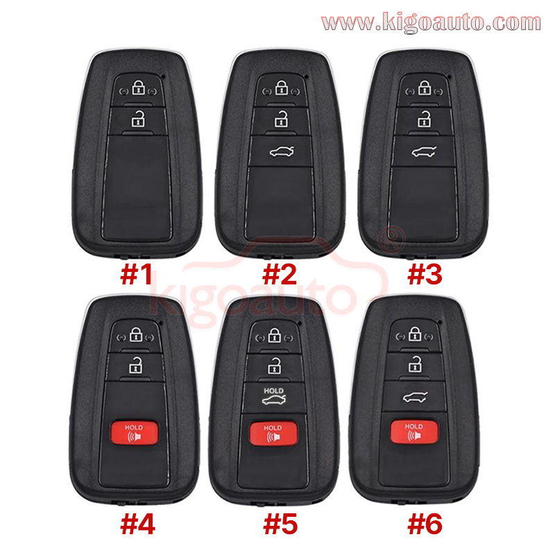 Autel/Xhorse/Keydiy HYQ14FBC Universal Smart key shells 2/3/4 button ...