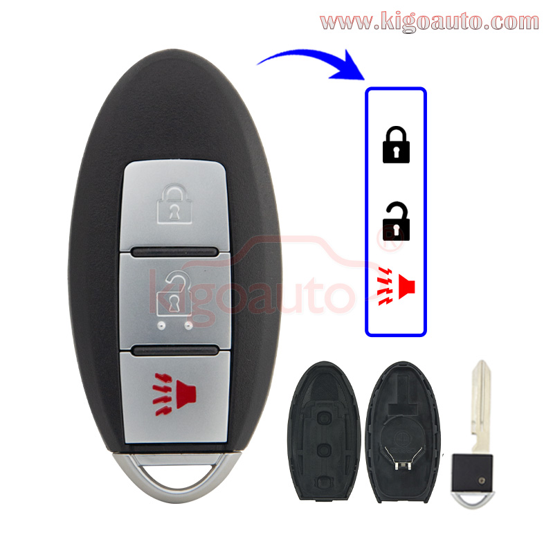FCC CWTWBU729 Smart key case 3 button for Nissan Versa Armada ...