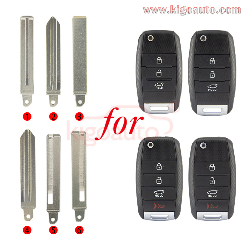 81996-A4000 81996-A7000 Flip key blade for Kia Optima Sorento Forte ...