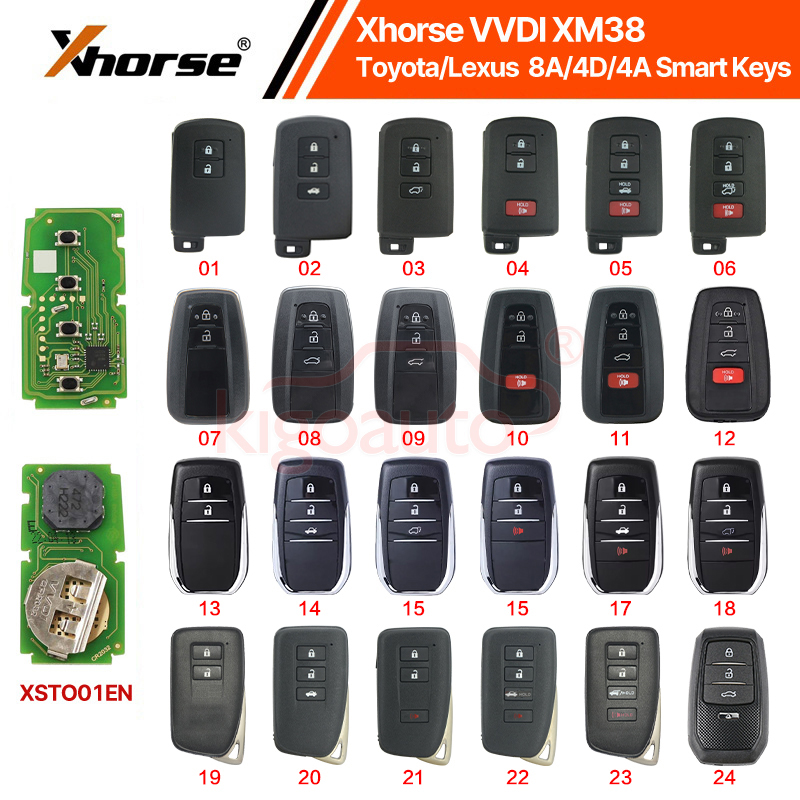 XSTO01EN Xhorse VVDI XM38 Series 8A/4D/4A Chip Smart Keys Universal ...