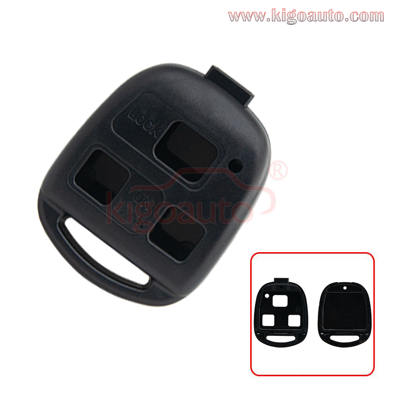 (No blade)Remote head key shell 3 button for Toyota Land Cruiser FJ ...