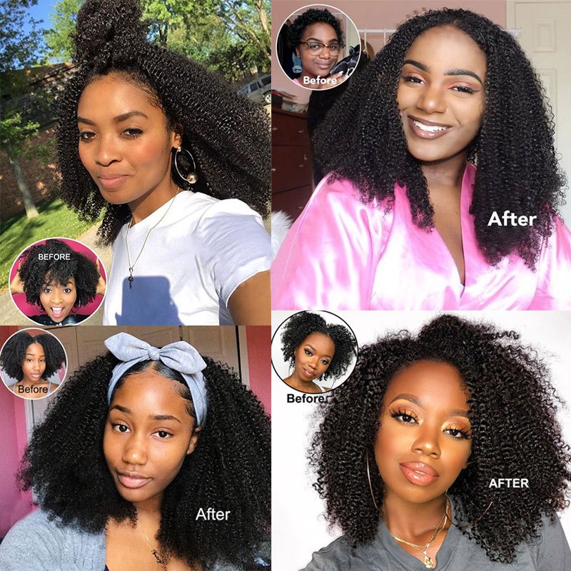 Crochet Braids 4B 4C Human Braiding Hair Bulk No Attachment Mongolian ...