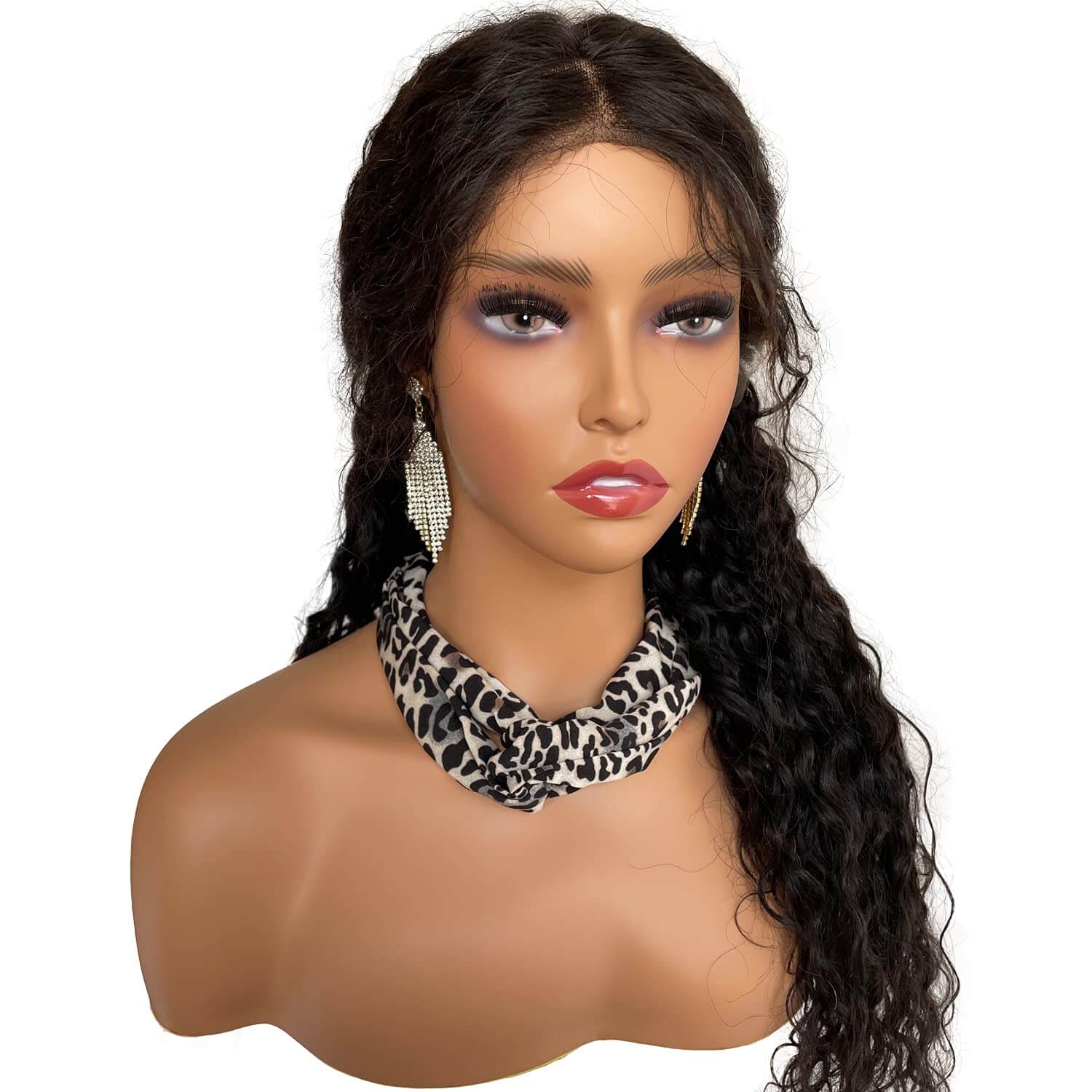 Realistic Female PVC Mannequin Head With Face and Shoulders Display ...