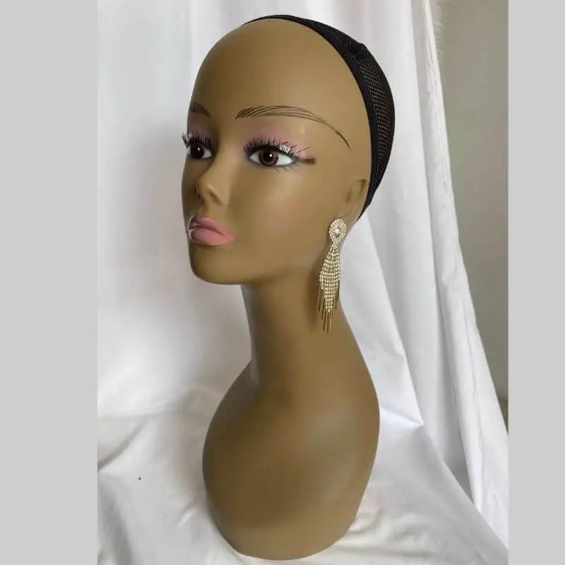 Female Bald Mannequin Head Cosmetology Wig Cap Jewelry Hat Display ...