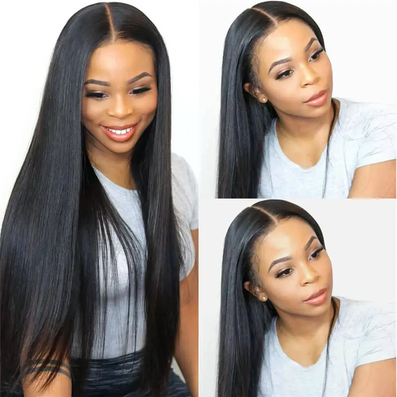 13x6 Lace Wigs 28 30 Inch Human Hair Lace Frontal Wig T Part Remy Brazilian Bone Straight Lace ...
