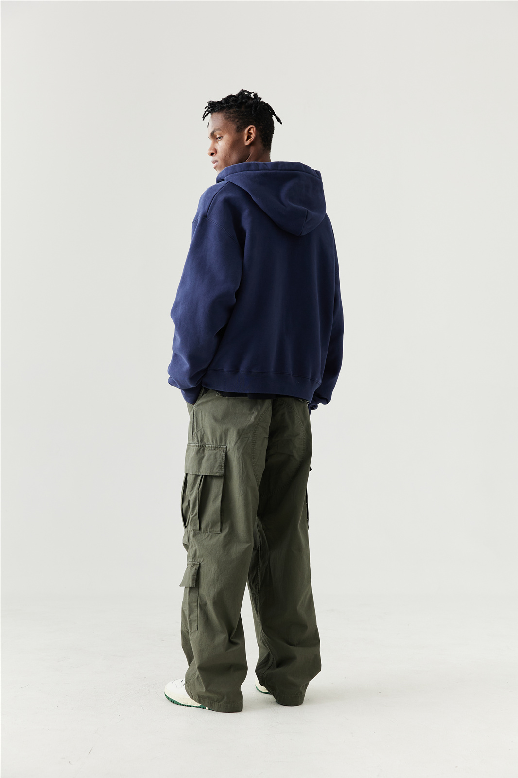 550gsm cropped blank zip up hoodie