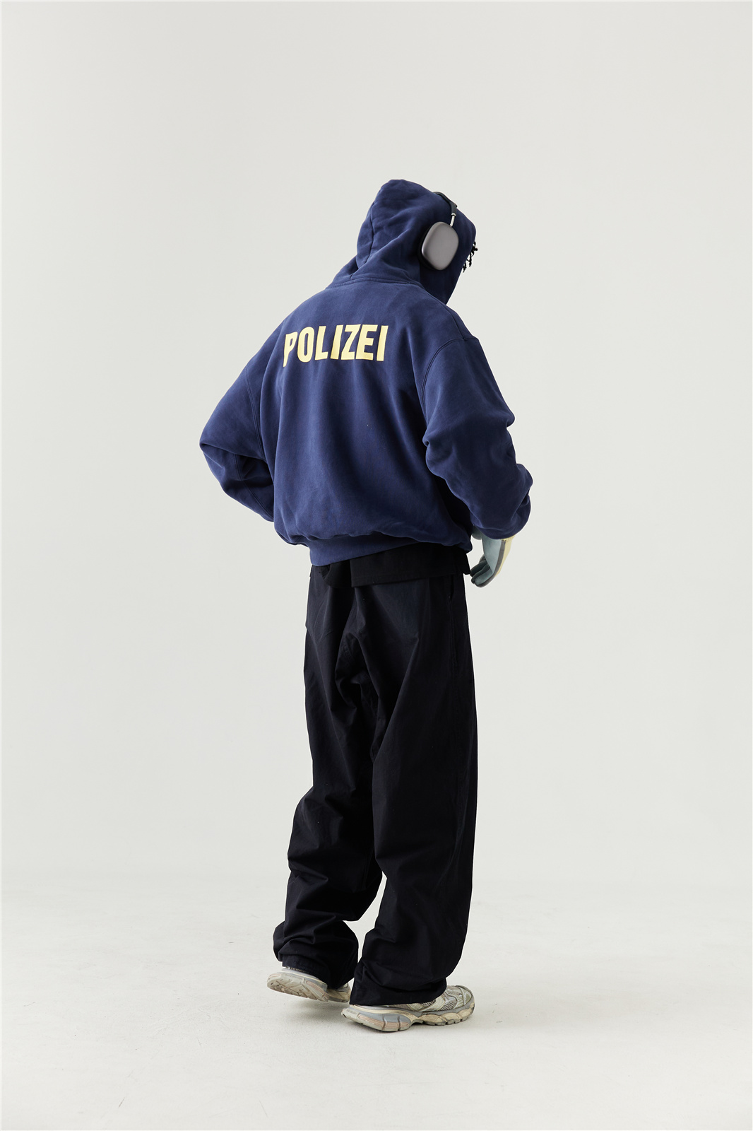 POLIZEI cropped fleece hoodie