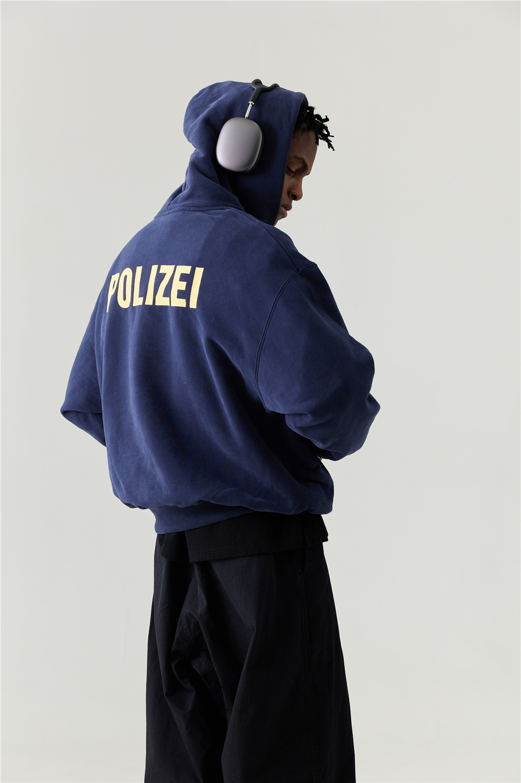 POLIZEI cropped fleece hoodie