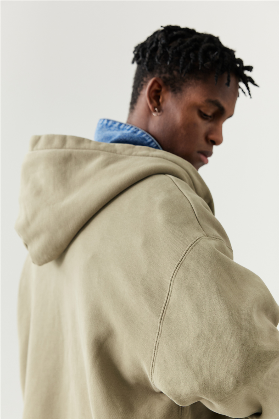 550gsm cropped blank zip up hoodie