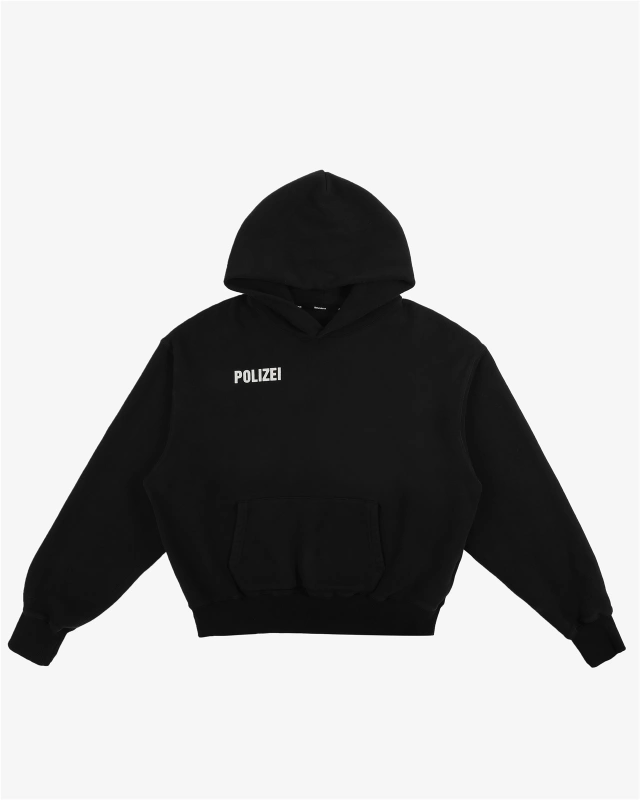 POLIZEI cropped fleece hoodie