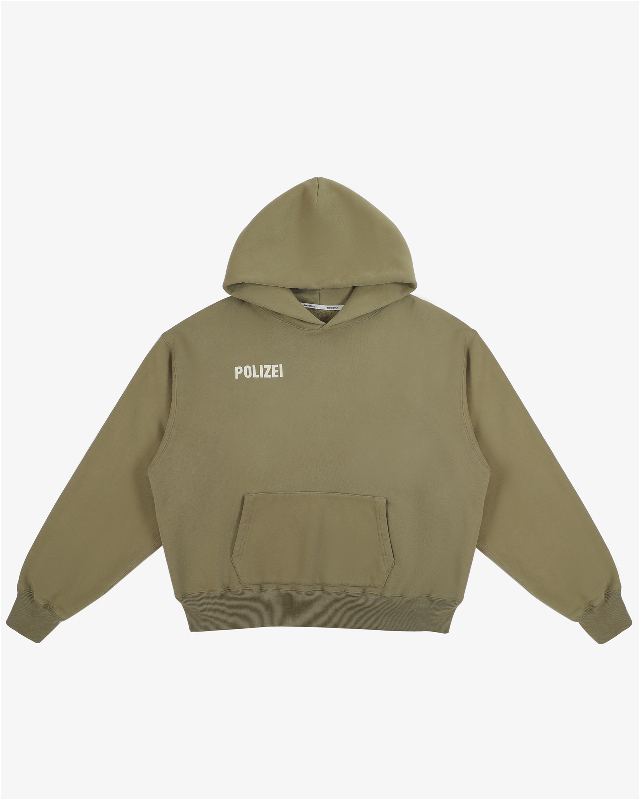 POLIZEI cropped fleece hoodie