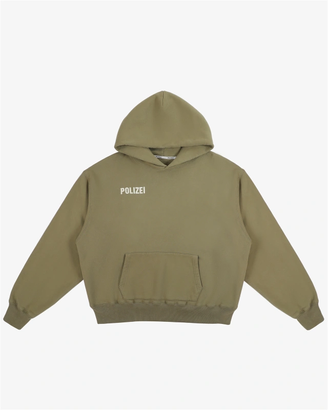 POLIZEI cropped fleece hoodie