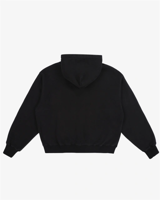 550gsm cropped blank zip up hoodie