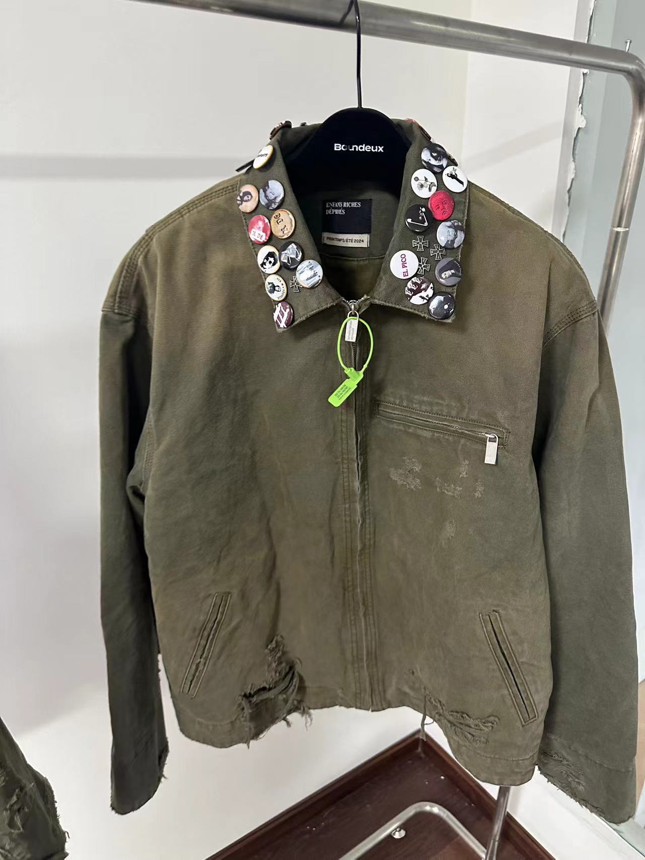 ACID WASH BADGE JACKET