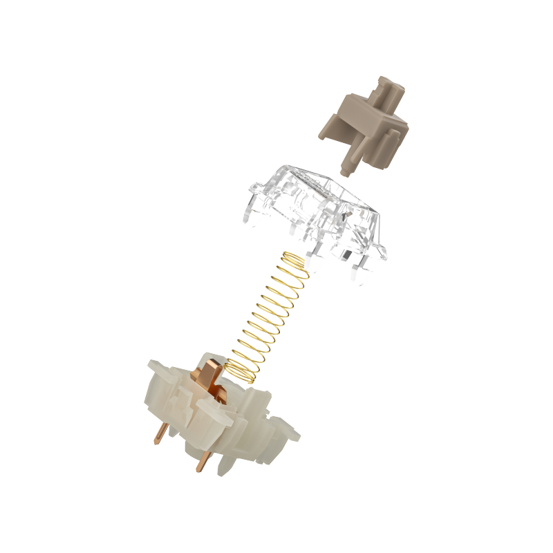 GATERON Baby Racoon Keyboard Switches, RGB LED Linear Lengthen Stem 5 ...