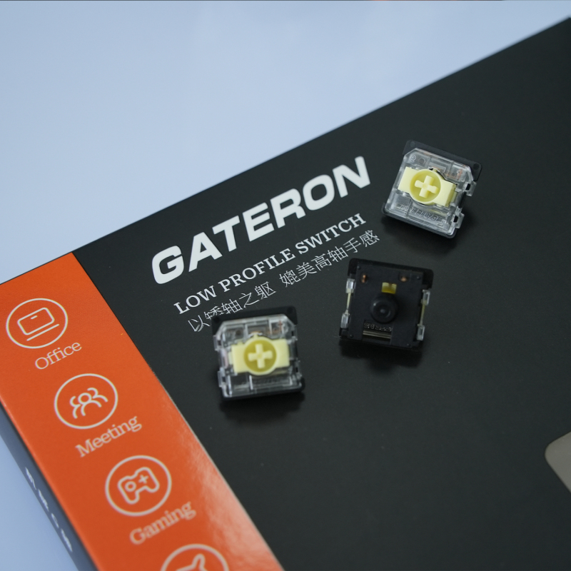 GATERON KS-33 Low Profile Banana Keyboard Switches, Tactile 65gf 3 Pin ...