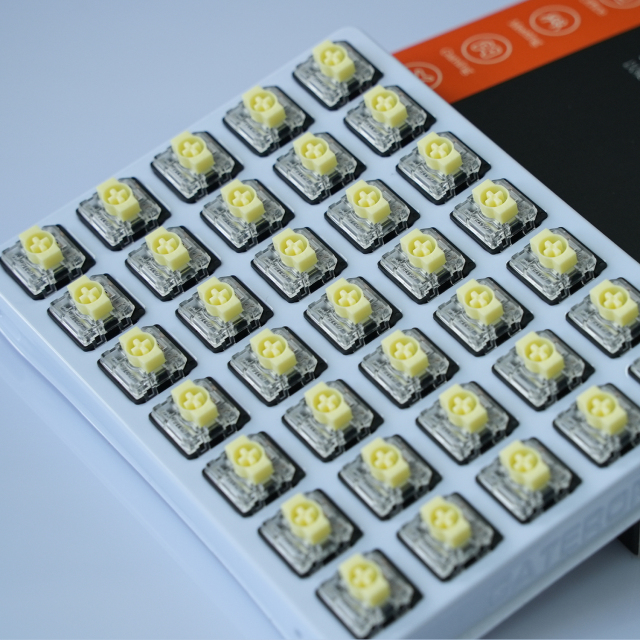 GATERON KS-33 Low Profile Banana Keyboard Switches, Tactile 65gf 3 Pin ...