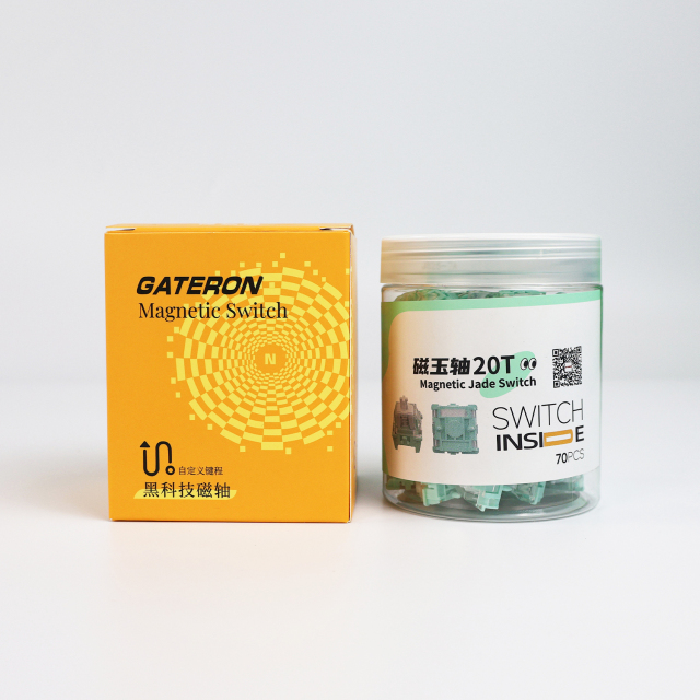 GATERON Magnetic Jade Keyboard Switches, Linear Factory Pre-lubed ...