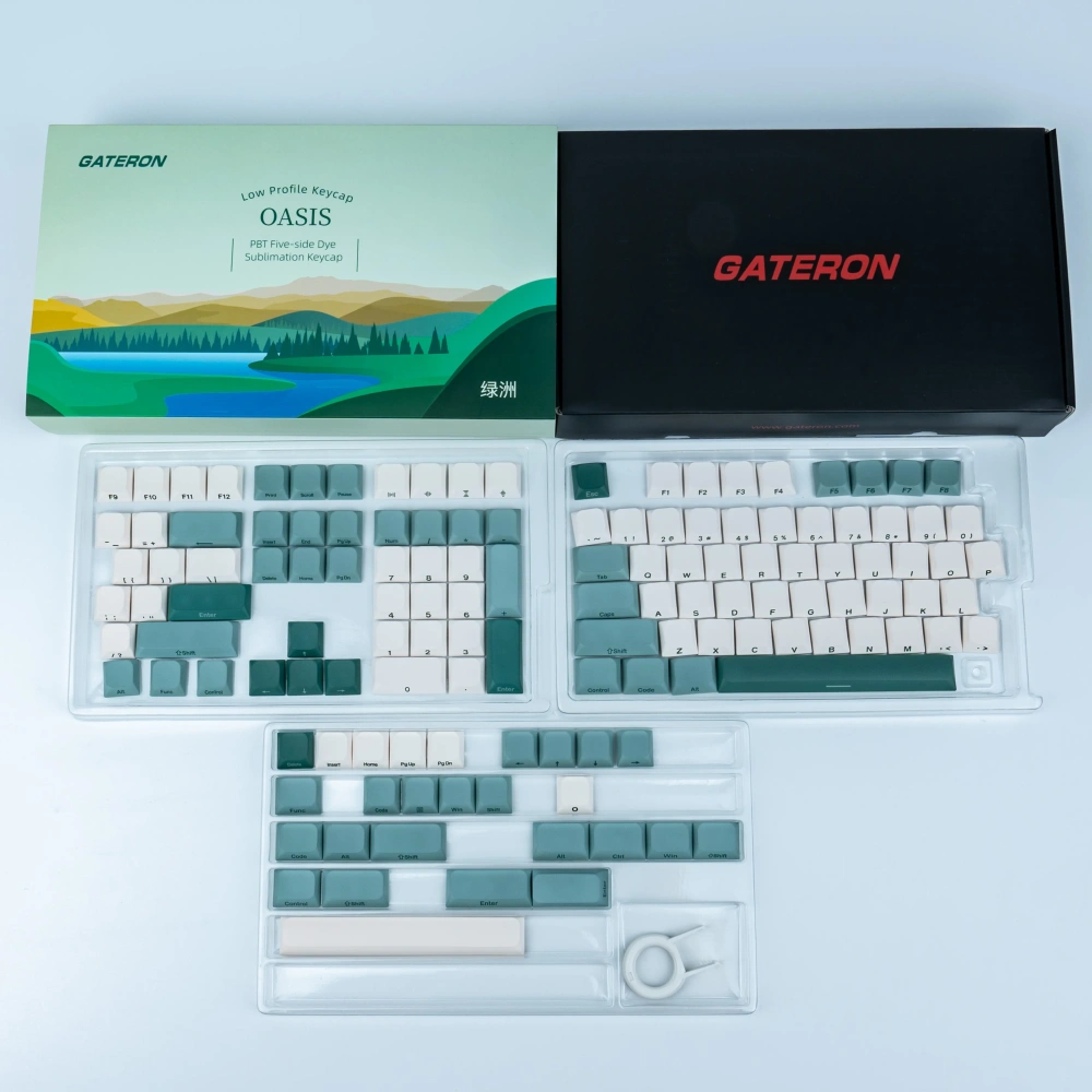 Gateron Low Profile Dye-Sub PBT Full Keycap Set Nature Series