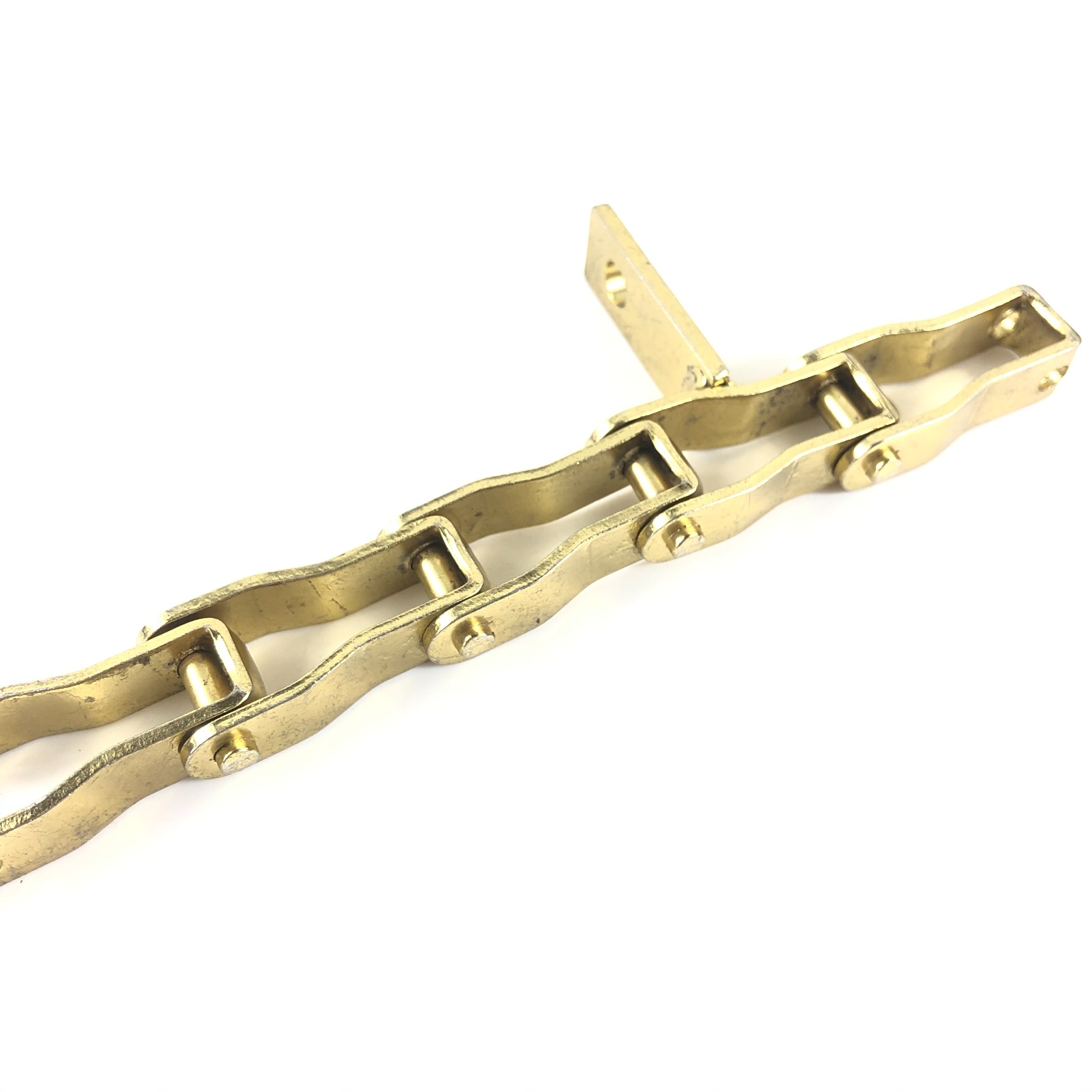 Heavy duty cranked-link chains,