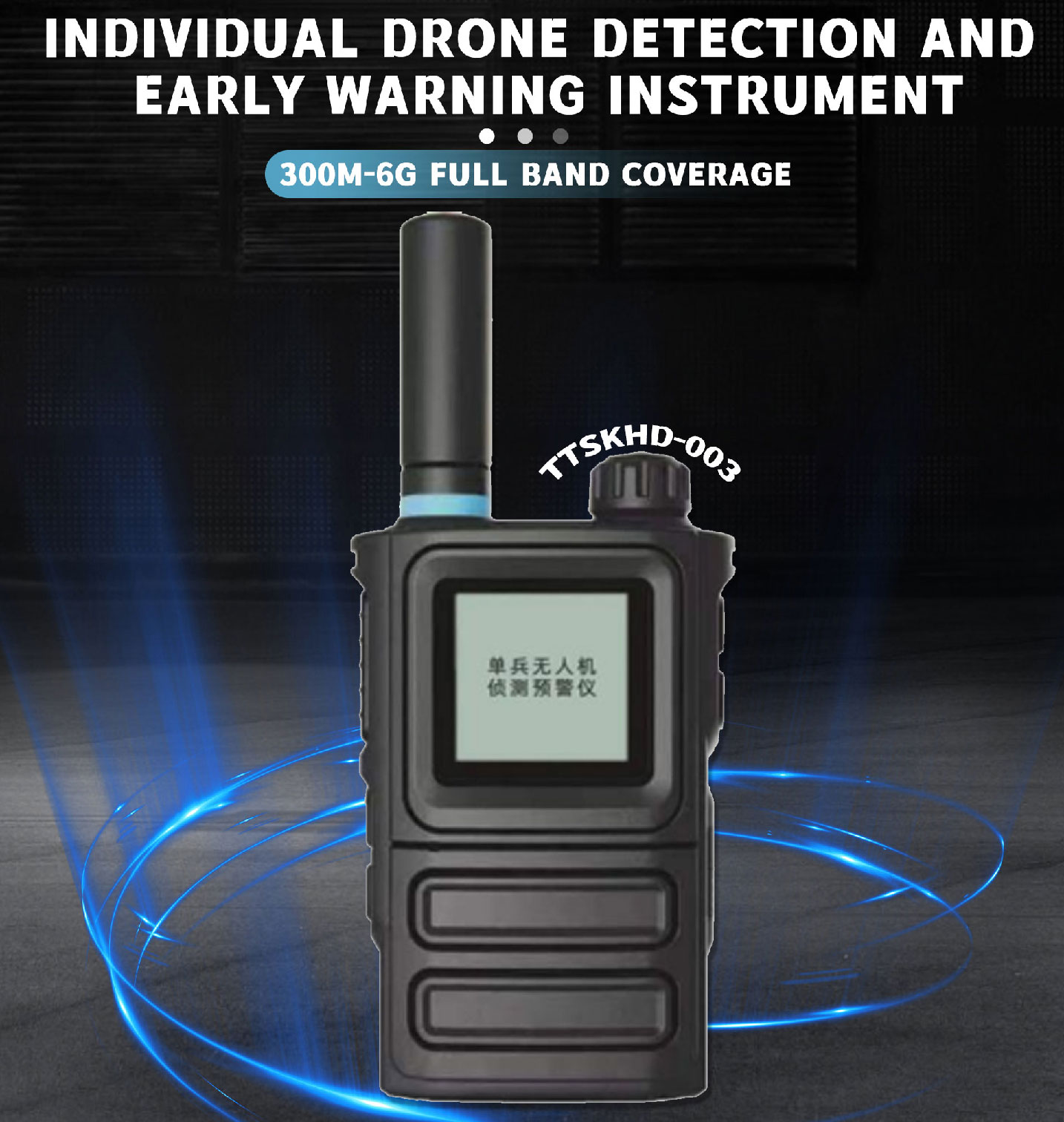 Handheld 300m 6ghz Portable Anti Fpv Uav Drone Detector Drone Detection System Ultra Wide Full