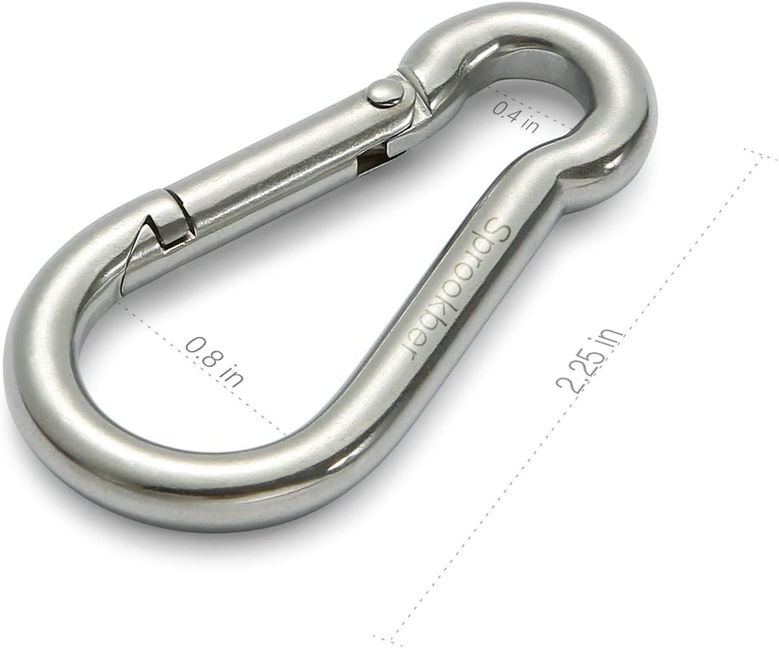 Stainless Steel Spring Snap Hook Carabiner,Carabiner