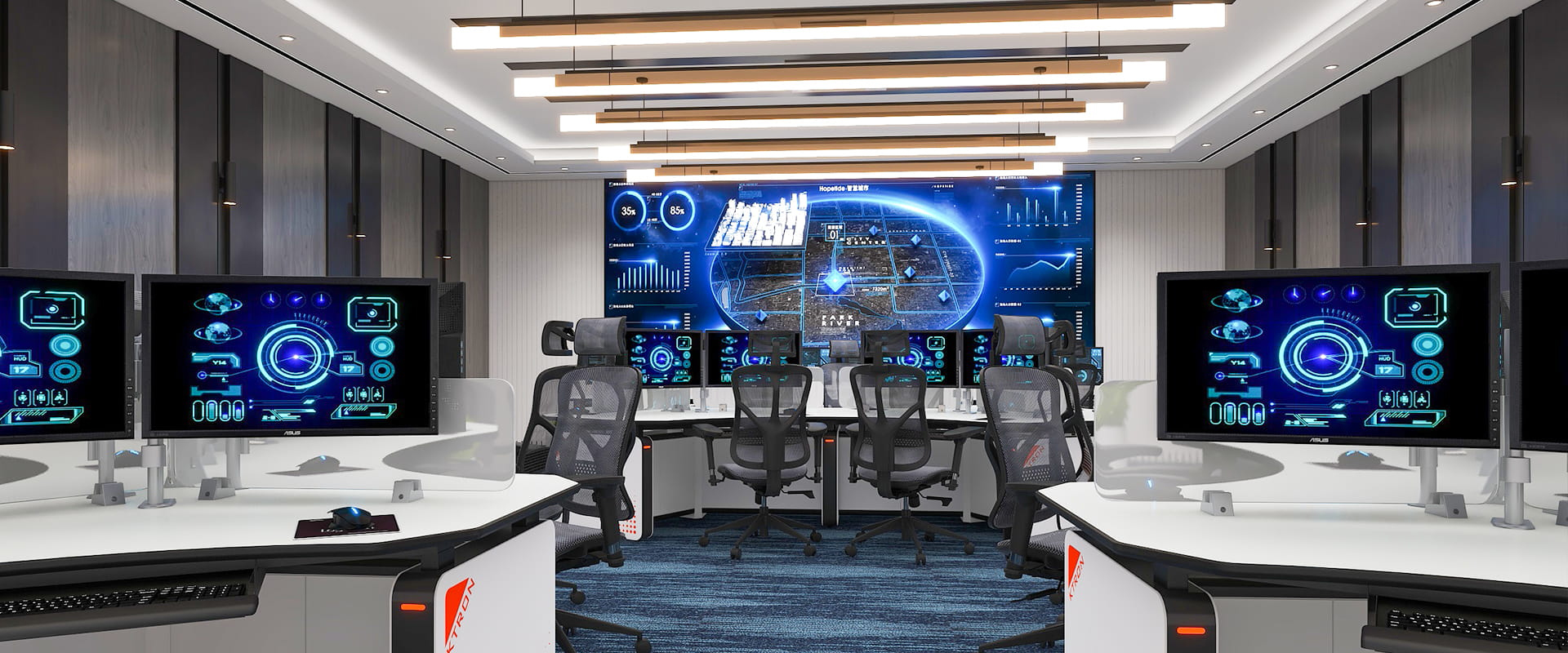 Customized industrial control room console solution service provider - Ktron Space