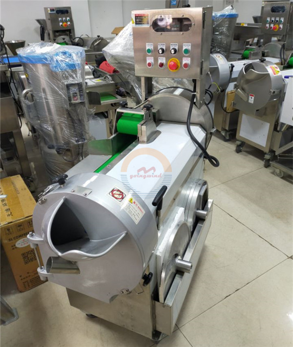 Automatic fruit and vegetable cutting machine double head ...