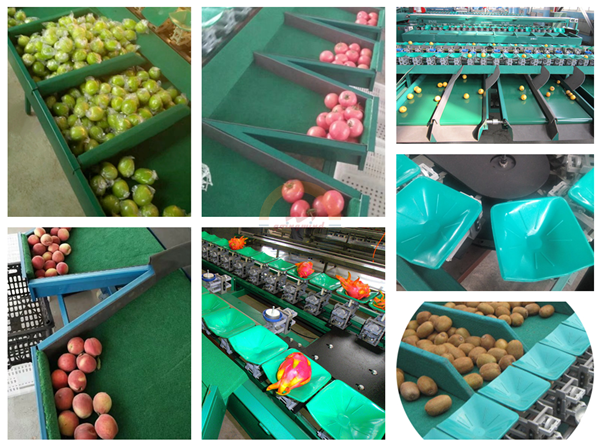 Automatic fruit and vegetable weight sorting grading machine apple ...