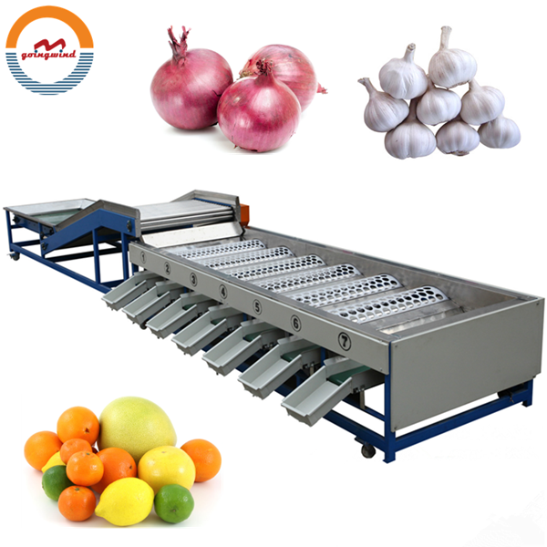 Automatic onion garlic size grading sorting sizing machine industrial ...
