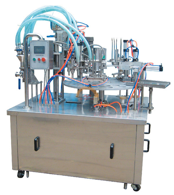 Automatic ice cream filling sealing machine,Liquid/Paste cup filling ...