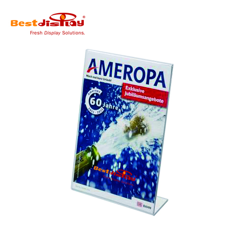 L Shape A5 Clear Portrait Sign Holder,Acrylic Displays