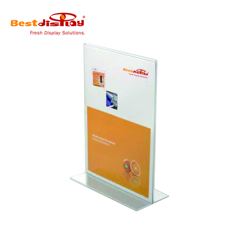 T Shape A4 Clear Portrait Sign Holder,Acrylic Displays