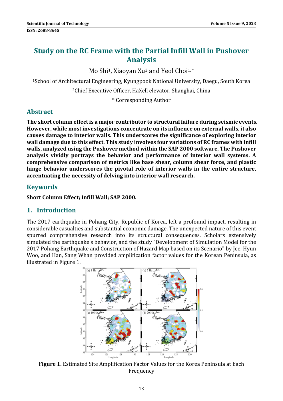 Study on the RC Frame with the Partial Infill Wall in Pushover Analysis ...