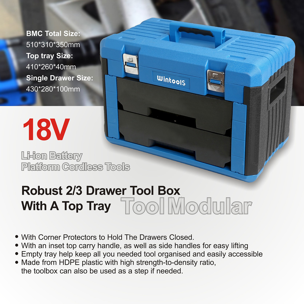 Winmax/New 4 Drawer Tool Box