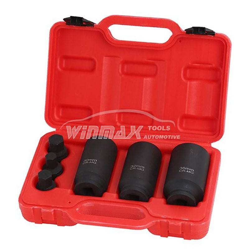 Winmax/6PC 1/2"DR Deep Axle Nut Impact Socket Set