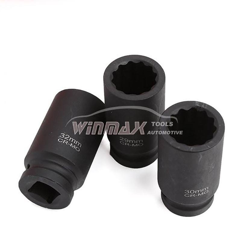 Winmax/8PC 3/4"DR 80mm Length Deep Impact Socket Set