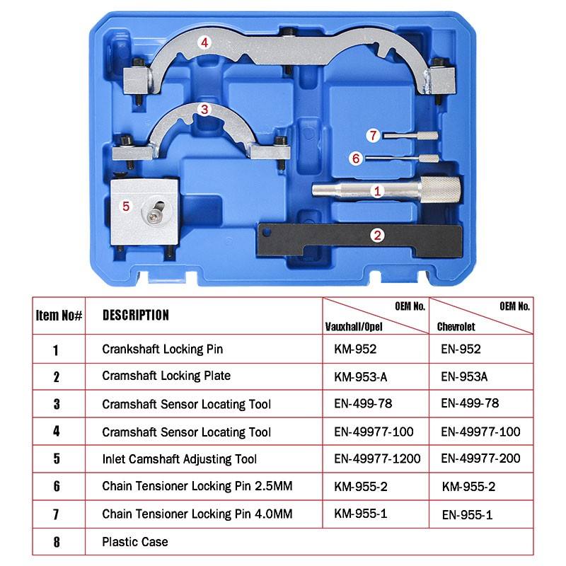 Winmax/Turbo Engine Timing Tools Set for Opel/Vauxhall