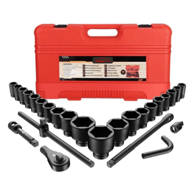 Winmax/27PC 3/4" and 1" Drive Jumbo Impact Socket Sets