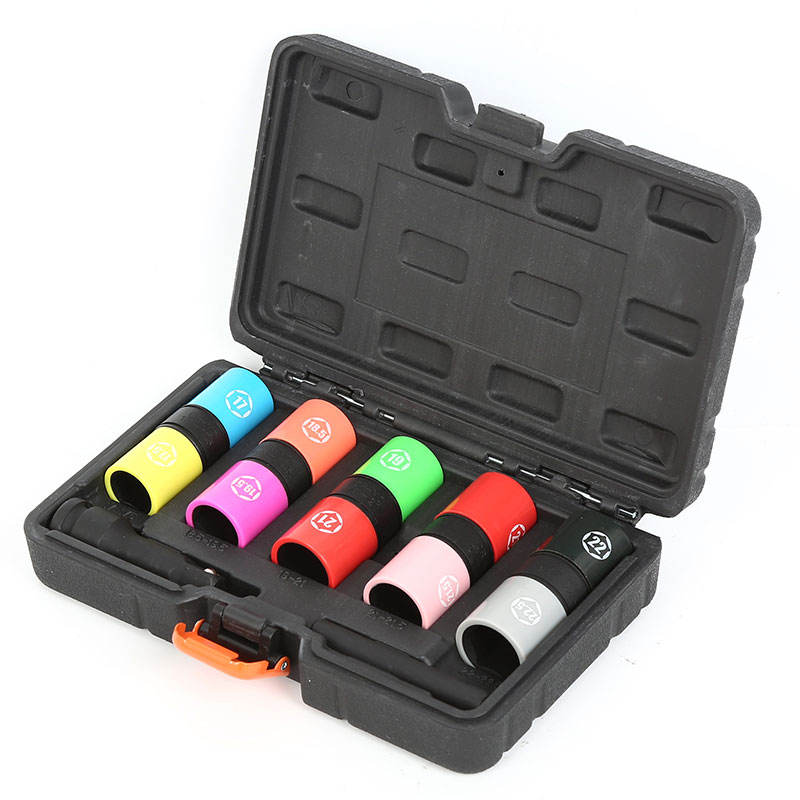 Winmax/6 Pieces Thin Wall Flip Lug Nut Socket Set