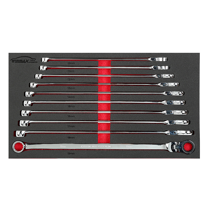 Winmax/10Pcs Extra Long Double Ring Spanner Set
