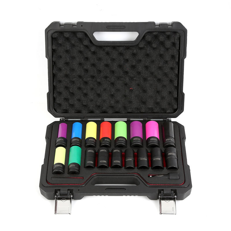 Winmax/19PCS 1/2" Dr. Alloy Wheel Nut Socket and Nut Extractor Set