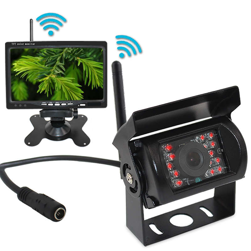 7 inch analog signal wireless reversing camera for truck bus trailer ...